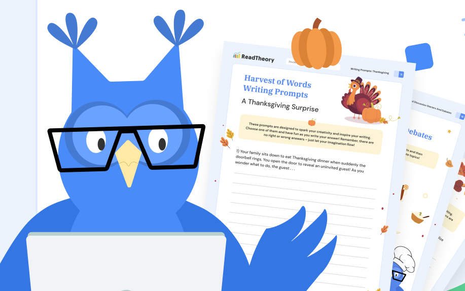 NEW: Thanksgiving ELA Worksheets and Activities Bundle | ReadTheory