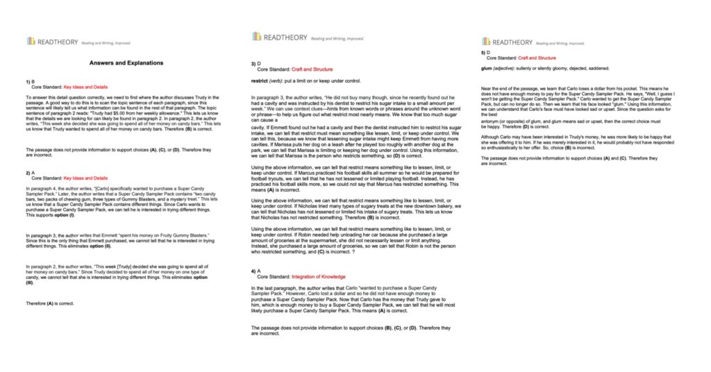 Free Reading Comprehension Worksheets for Grades 1-12 | ReadTheory